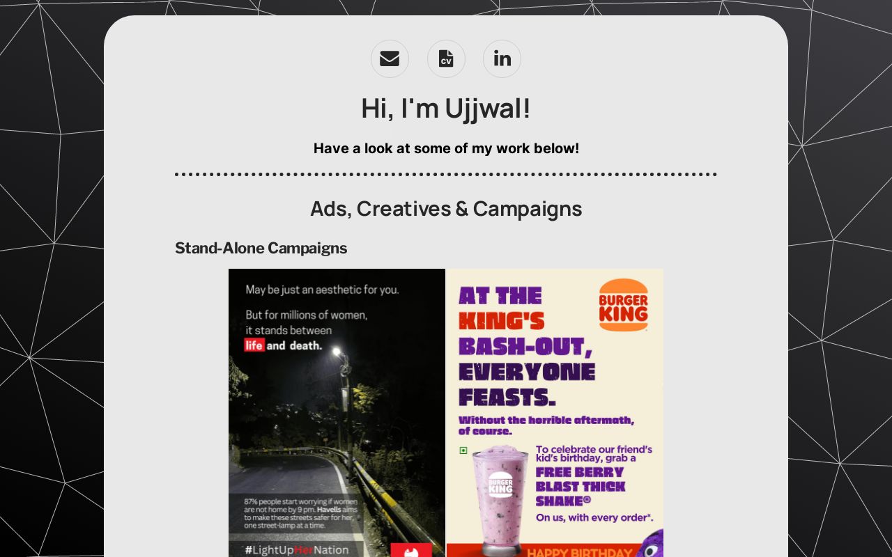 Ujjwal Dingliwal - Portfolio